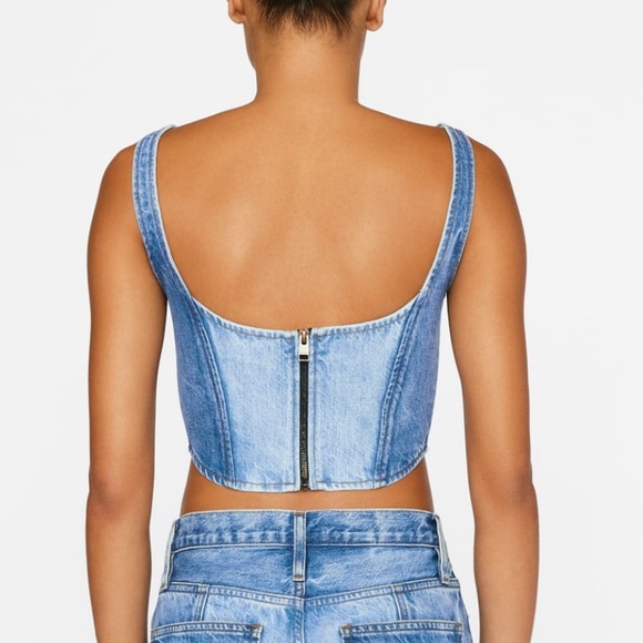 Frame Denim | Tops | Denim Corset | Poshmark